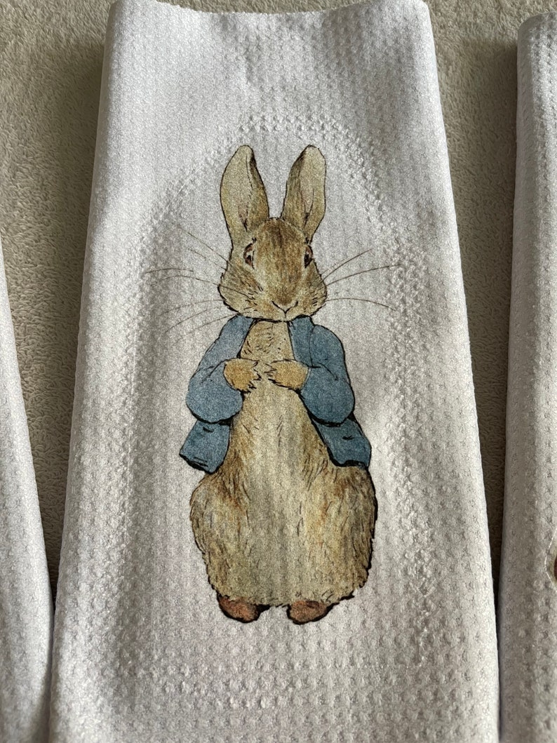 Set of 4 Bunny Kitchen Towels - Etsy