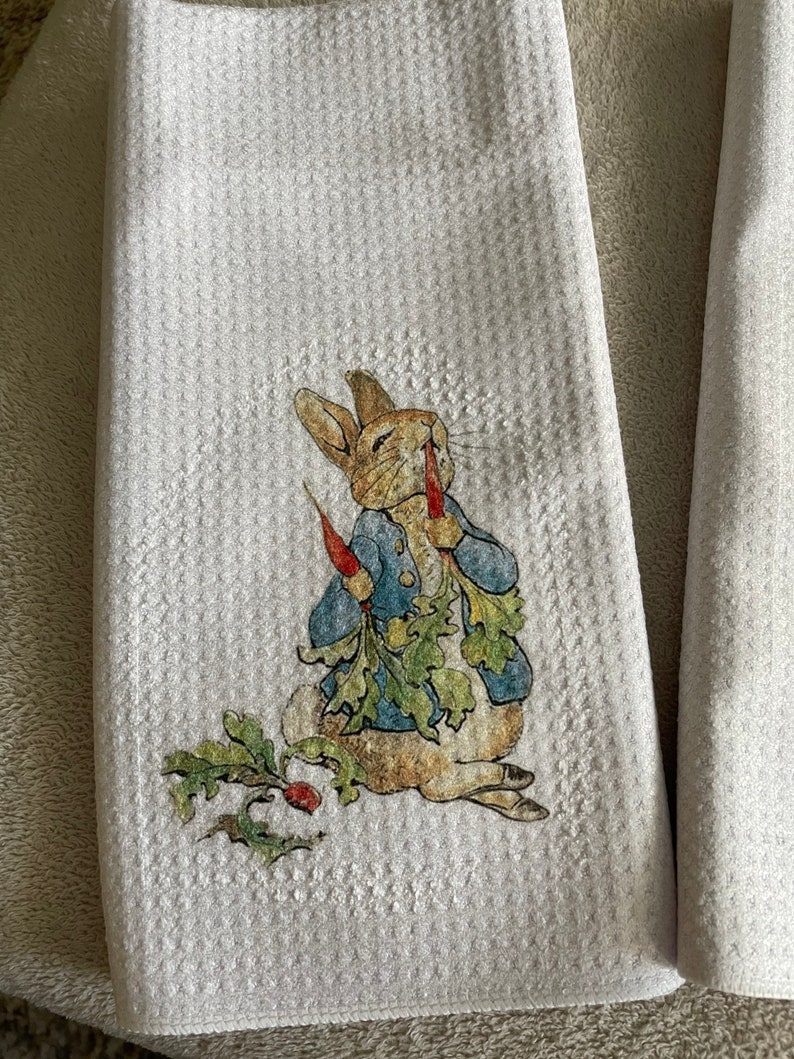 Set of 4 Bunny Kitchen Towels - Etsy