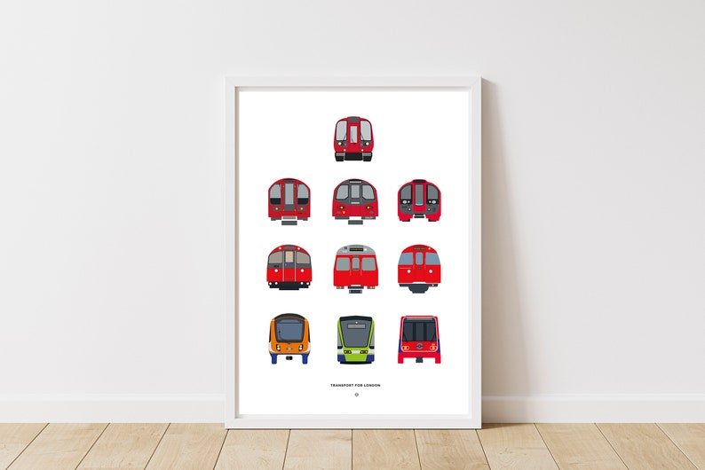 Transport for London Illustration Travel Poster Tube | Etsy UK