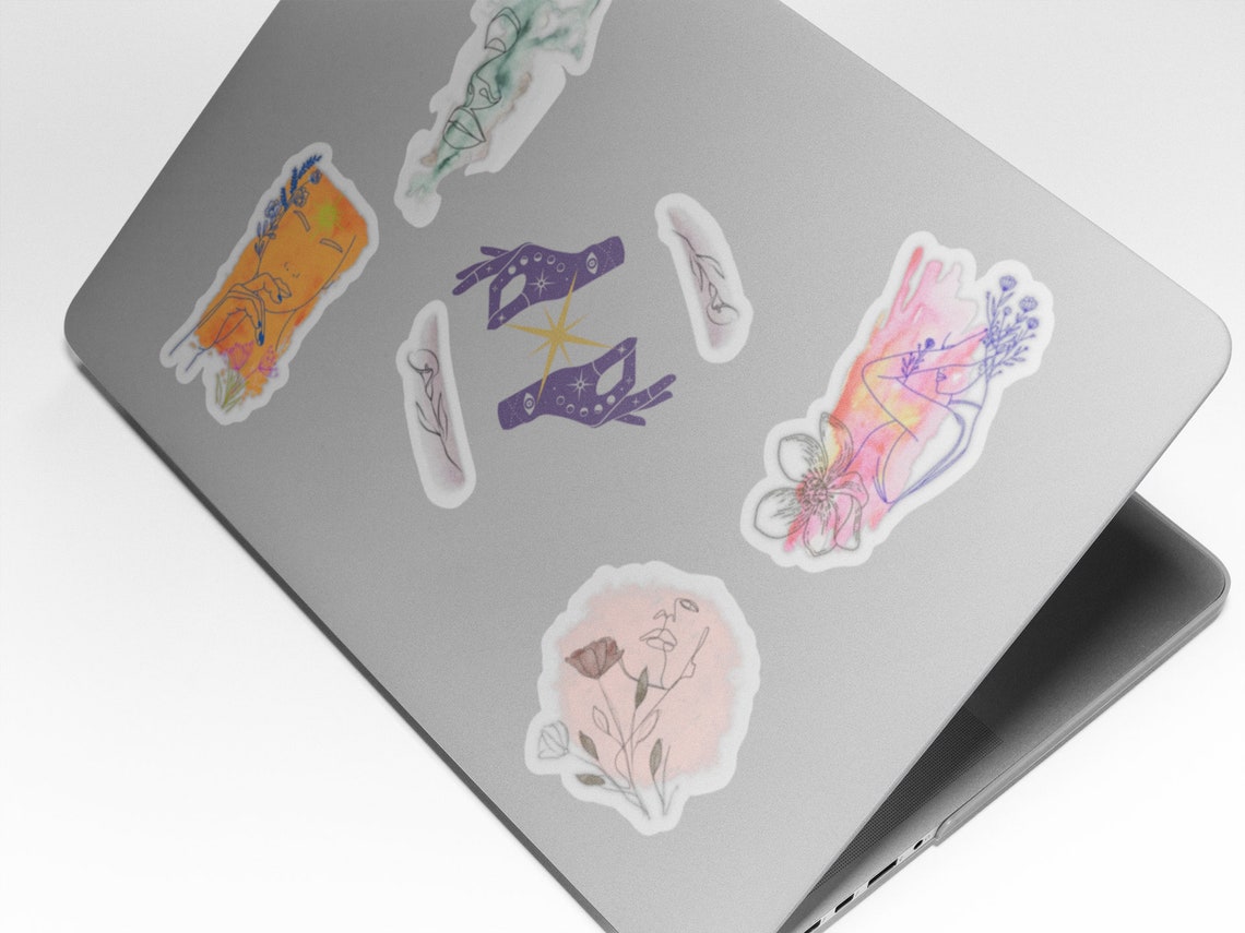 Continuous Line Art Decal Sticker | Face Line Art Feminist Stickers ...