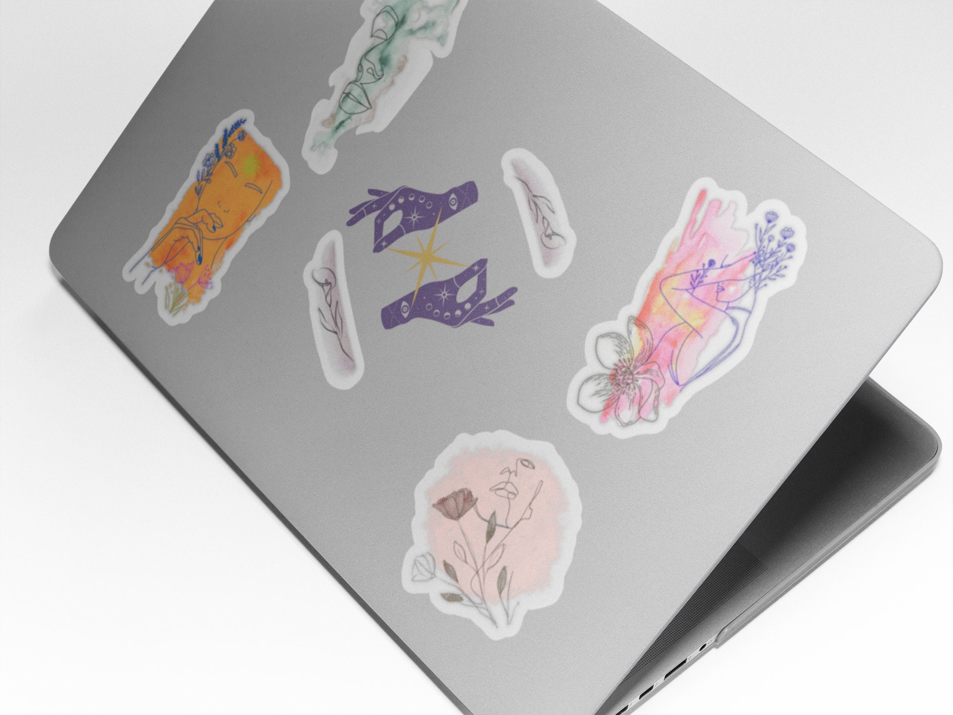 Continuous Line Art Decal Sticker | Face Line Art Feminist Stickers ...