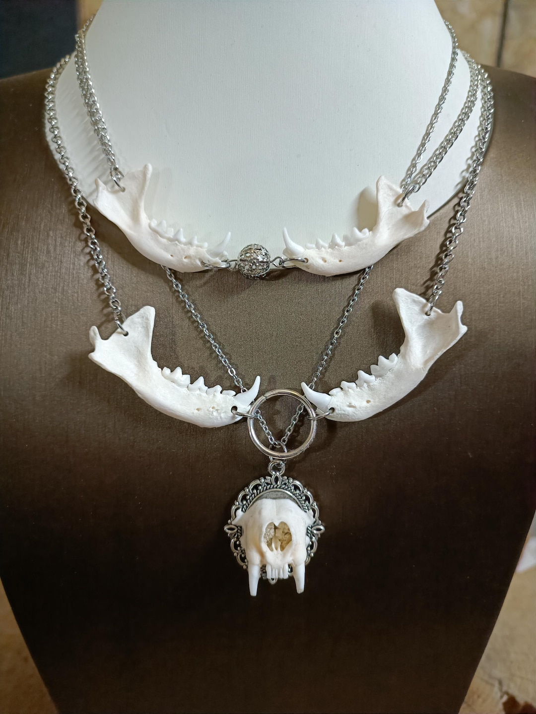 Real Bone Gothic Necklace: Unique Witch Jewelry Gift - Etsy