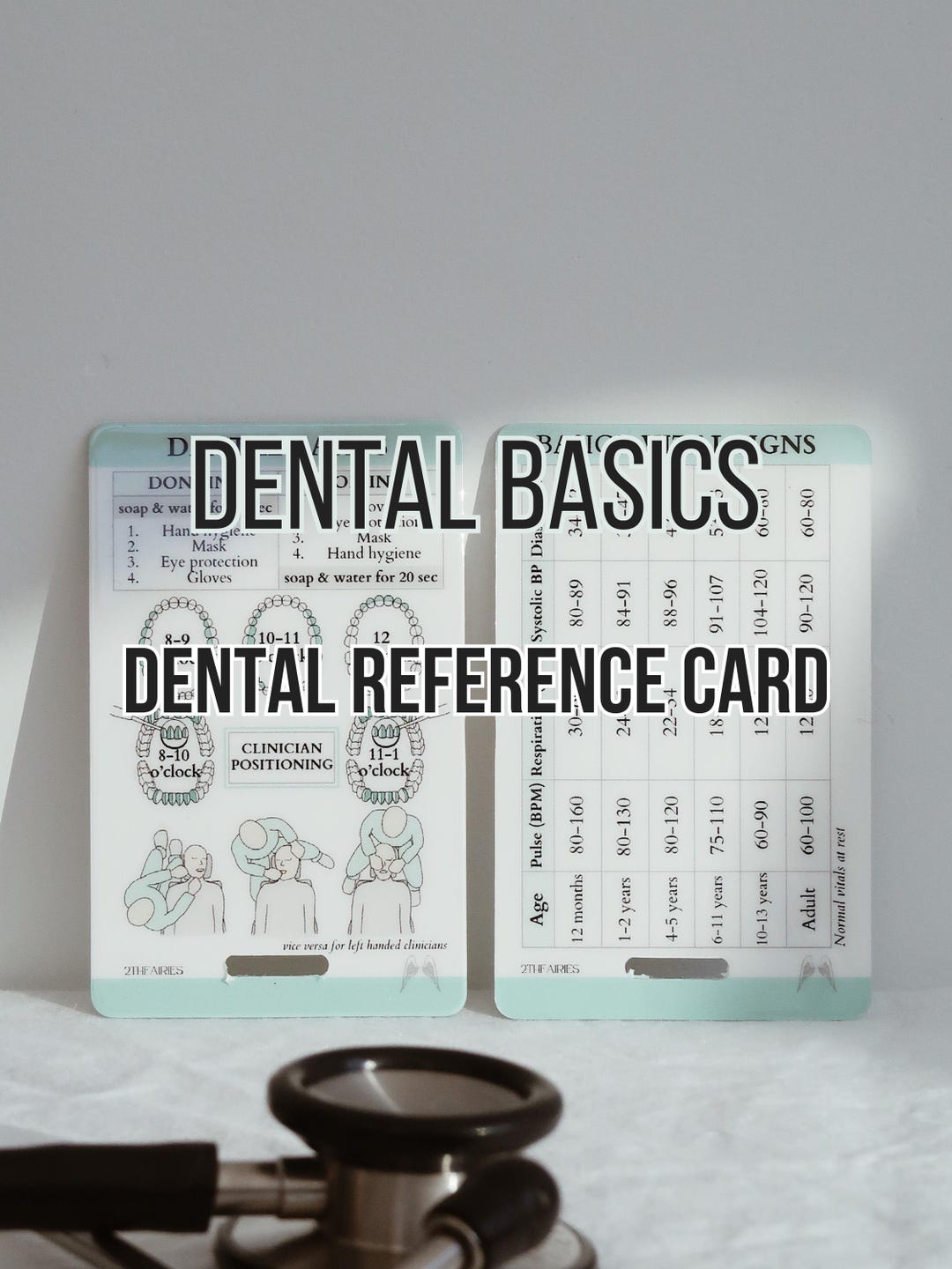 Dental Chairside Basics Card: Quick Reference Badge Buddy for ...