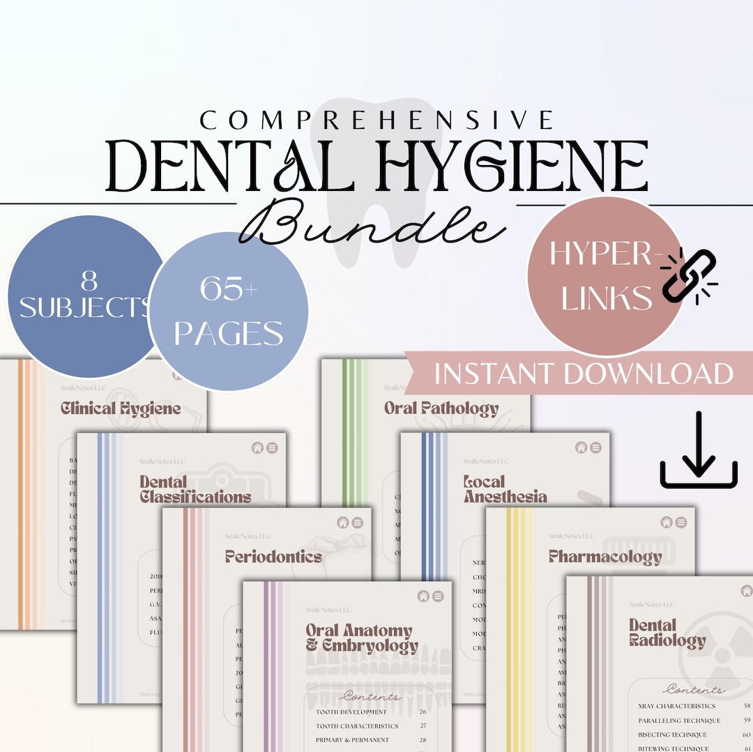 Dental Hygiene Study BUNDLE. Digital Study Guide, Dental Assistant ...