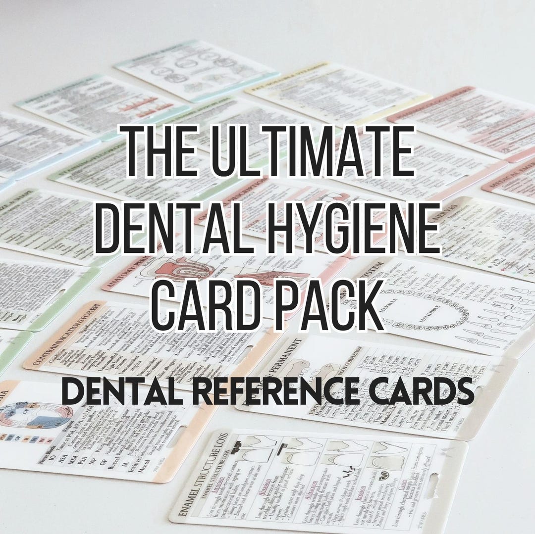 ULTIMATE Dental Card Pack | 24 Quick Reference Cards for Hygienists ...