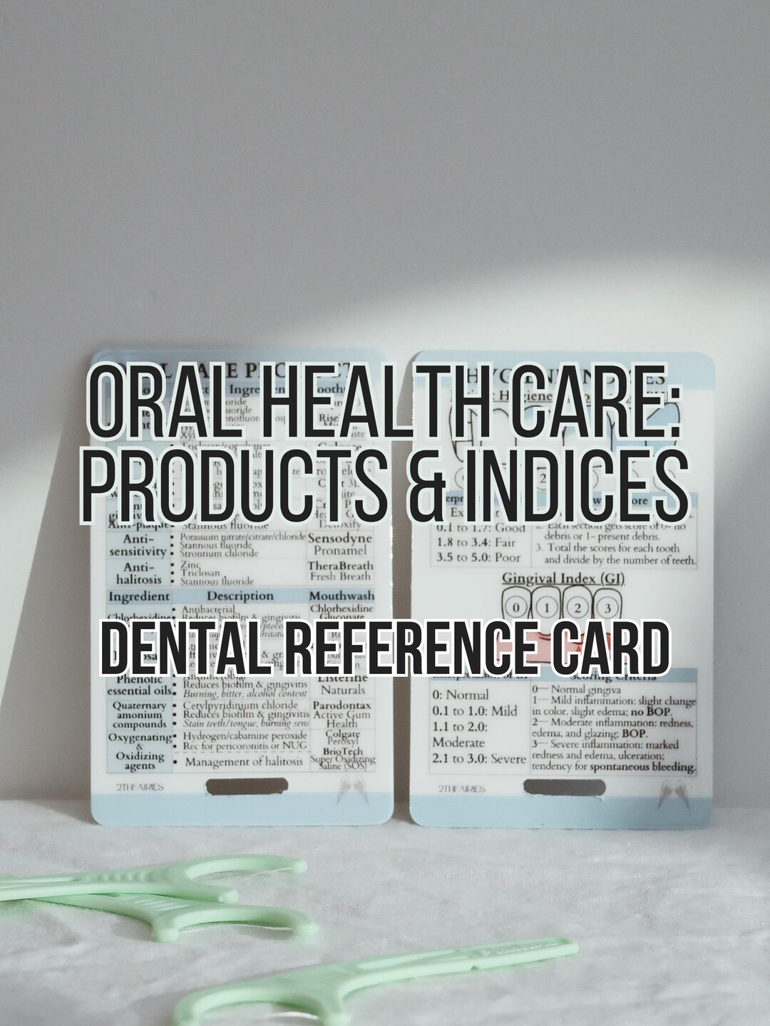 Oral Health Care. Quick Reference Card, Study Card, Dental Hygienist ...
