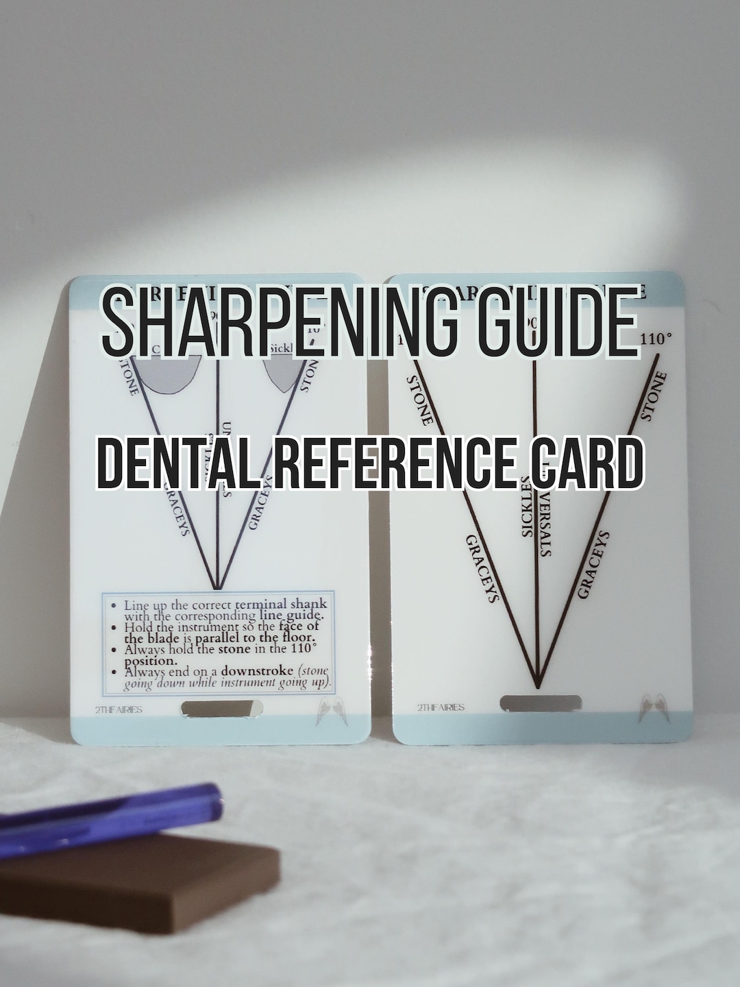 Instrument Sharpening Guide. Quick Reference Card, Study Card, Dental ...
