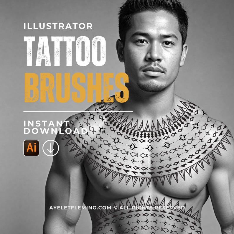 The Ultimate Illustrator Samoan Tribal Tatau Brush Set Vol 1: Create ...