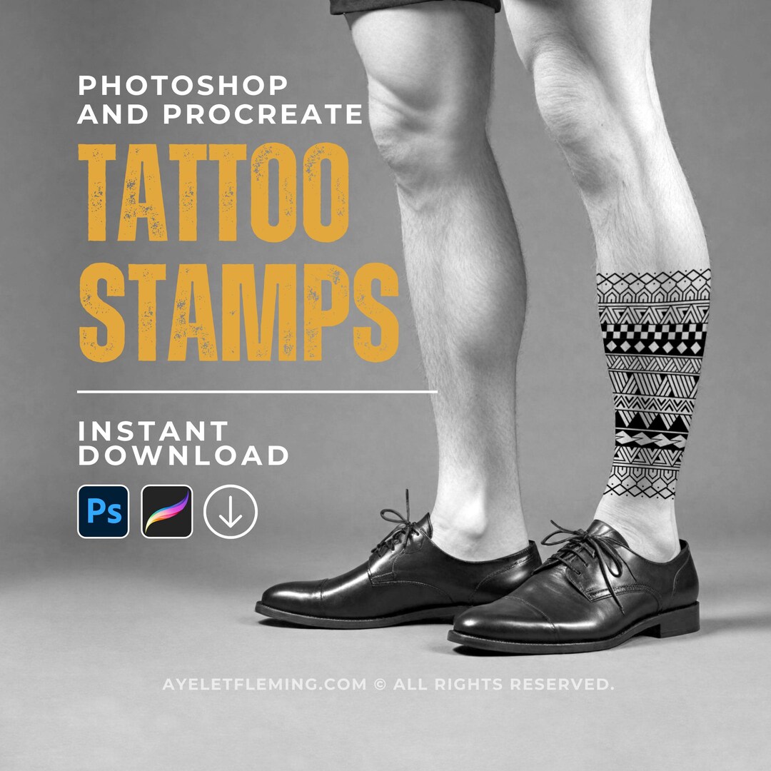 Polynesian Tattoo Stamps for Procreate and Photoshop - Samoan Digital ...