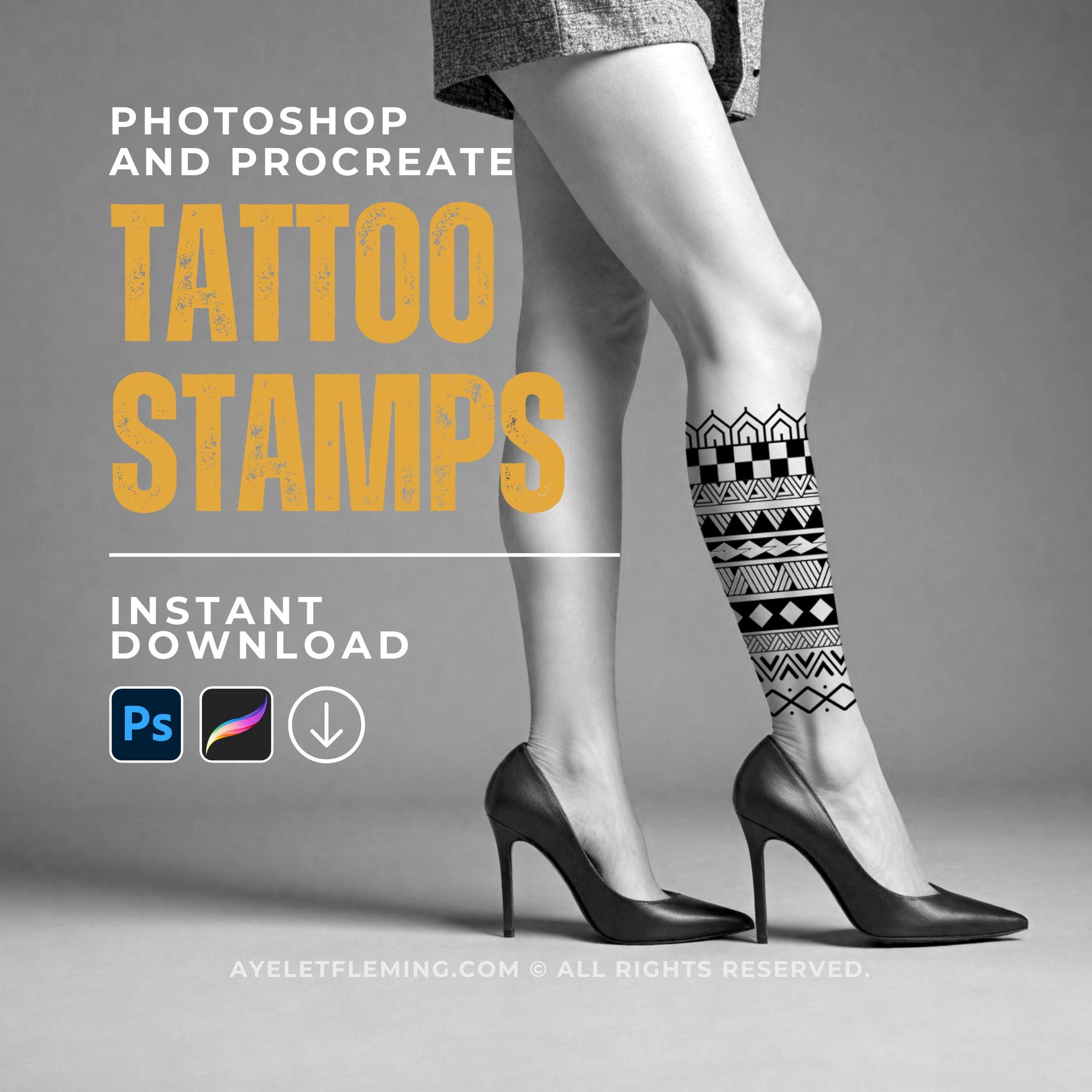 Polynesian Tattoo Stamps for Procreate and Photoshop - Samoan Digital ...