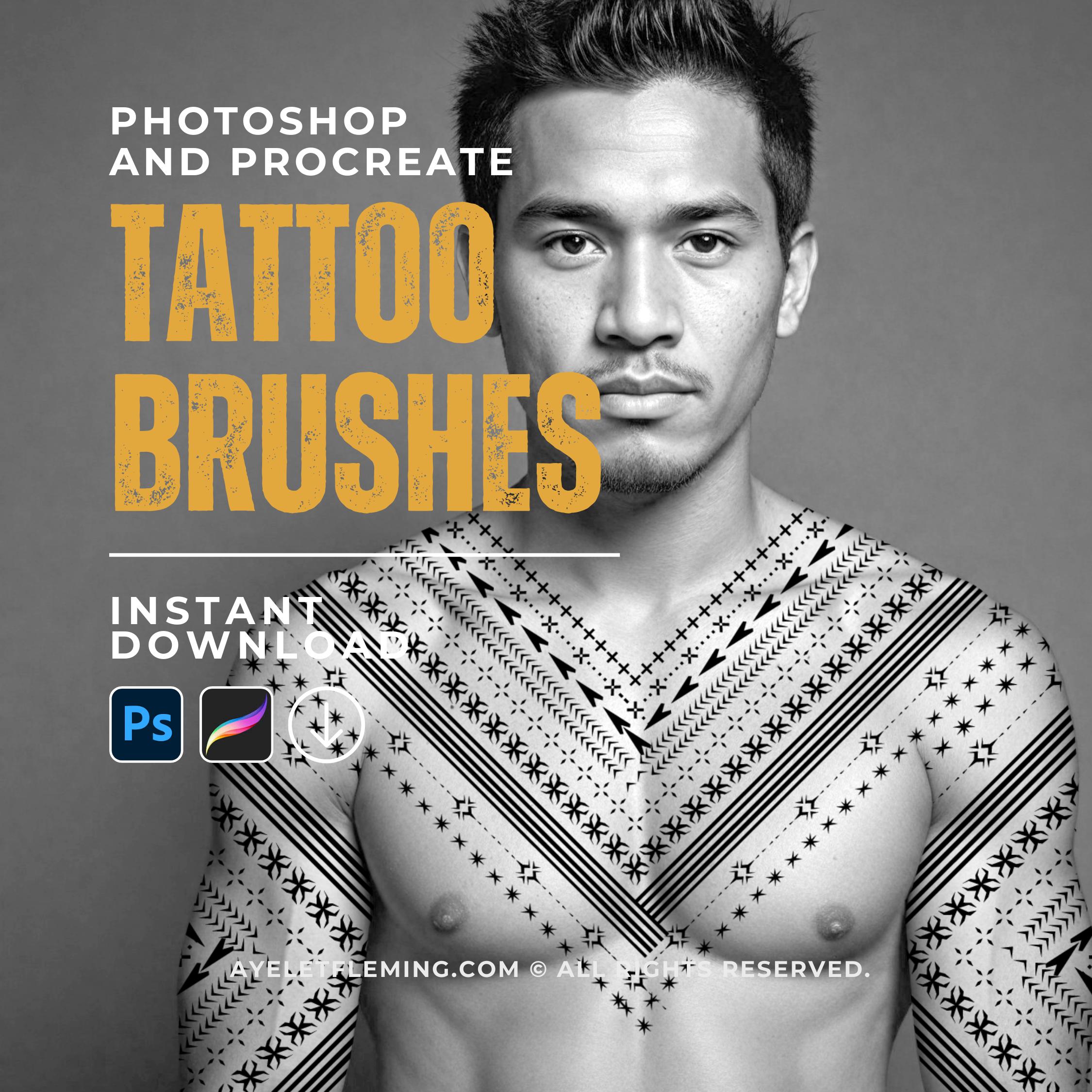 The Ultimate Samoan Tribal Tattoo Procreate and Photoshop Brush Set Vol ...