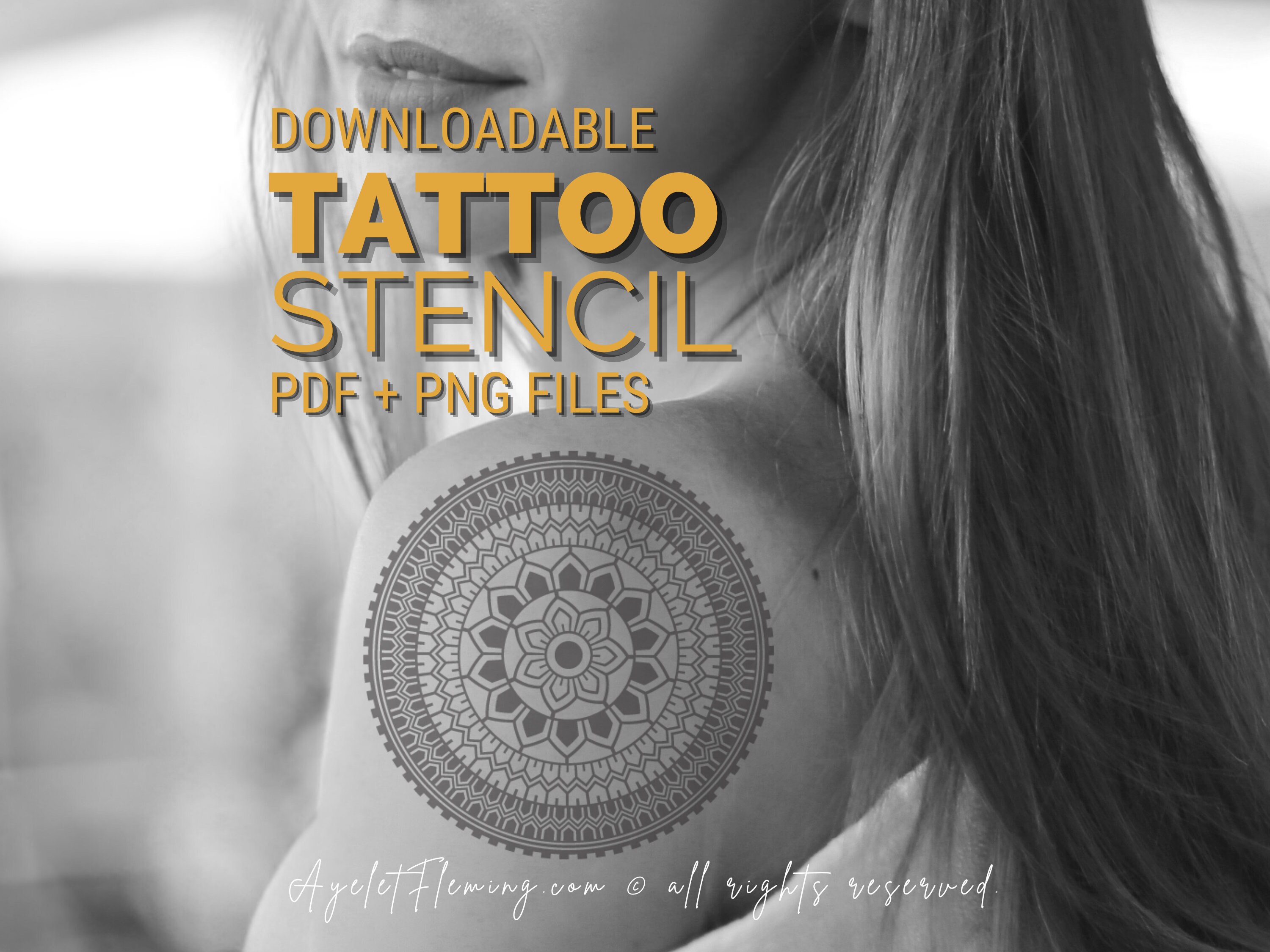 Polynesian Turtle Shell Mandala Stencil for Custom Tattoo Design - Etsy