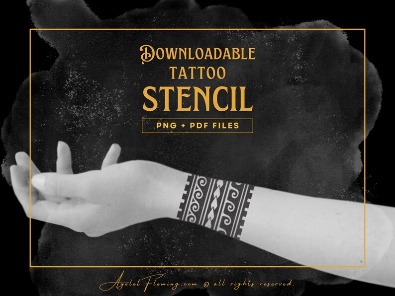 Polynesian Stencil Design for Wrist Tattoo: Symbol of Life and Strength ...