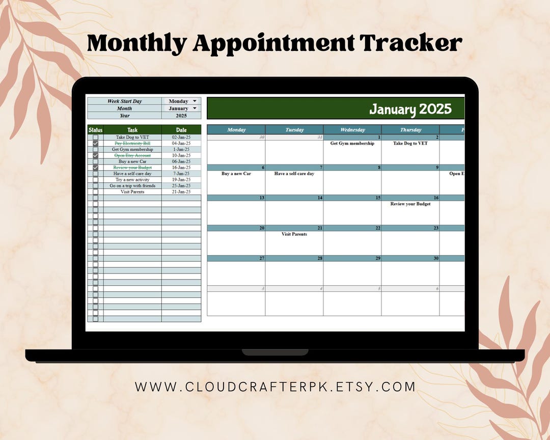 Appointment Tracker Google Sheets, Appointment Template, Appointment ...