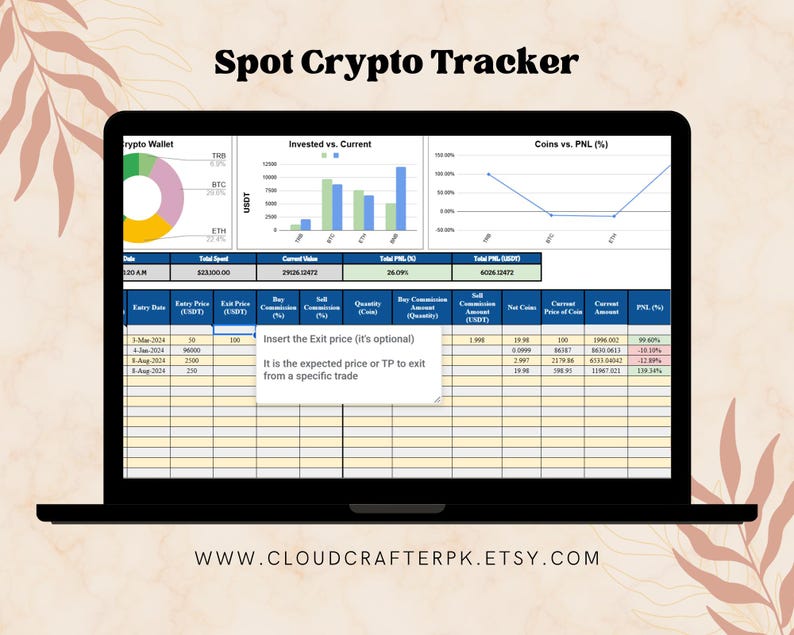 2026 Crypto Google Sheet Template Investment Tracking, Portfolio ...