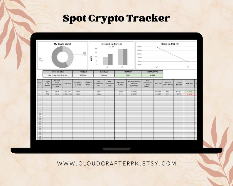2026 Crypto Google Sheet Template Investment Tracking, Portfolio ...