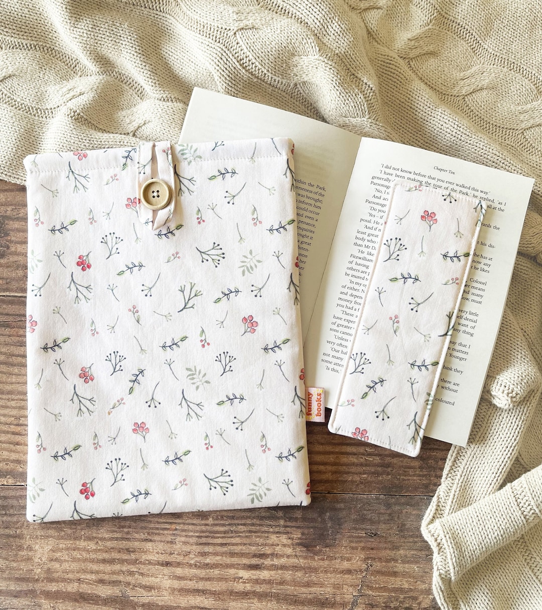 Funda de libro floral Ditsy cubierta kindle funda de libro - Etsy España