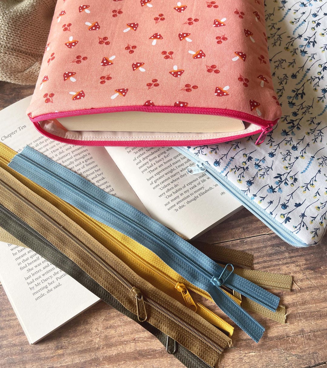 Add a Zipper to Your Book Sleeve - Etsy