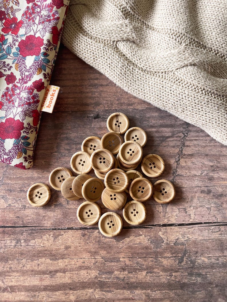 Add a Wooden Button to Your Book Sleeve - Etsy