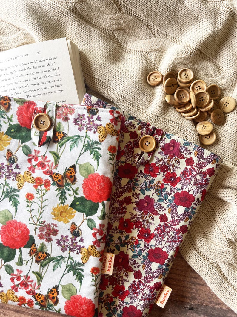 Add a Wooden Button to Your Book Sleeve - Etsy