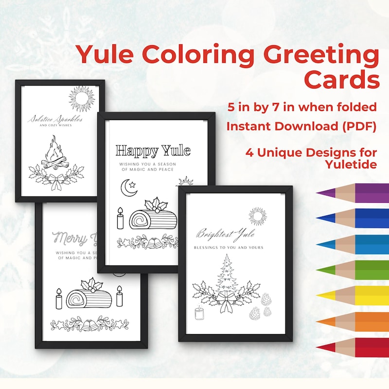 Coloring Pages for Yule - Etsy