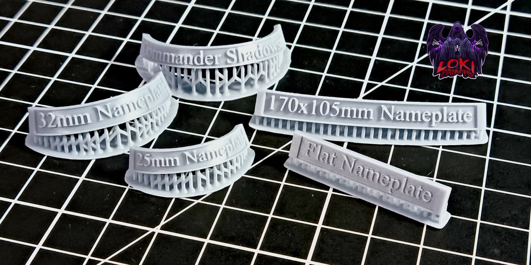 Custom Nameplates For Miniature Bases Unpainted Etsy