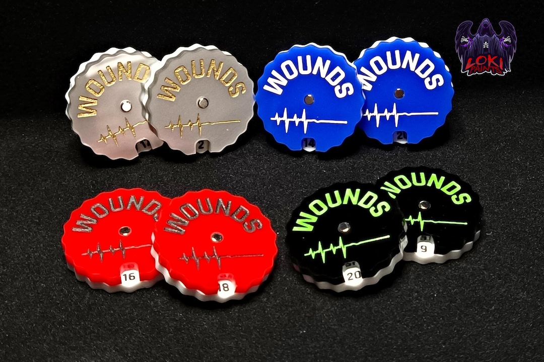 Wound Trackers 1-20 (set of 2) Customised Colour - Etsy