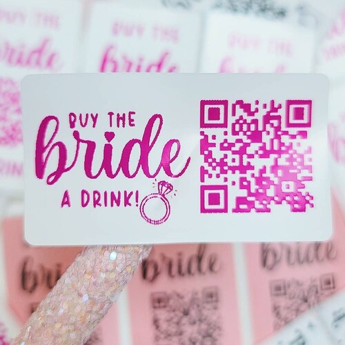 Buy the Bride A Drink QR Code Card Cash App Venmo - Etsy