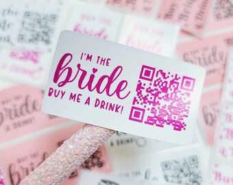 Buy the Bride a Drink Custom Western Cow Girl Venmo Stickers Custom ...