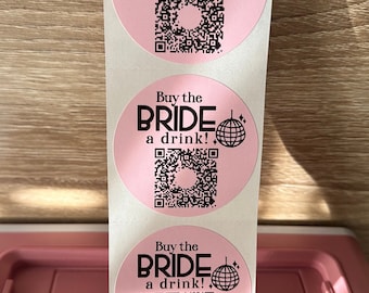 Buy the Bride a Drink Sticker Venmo Sticker Venmo QR Sticker ...
