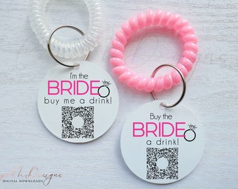 Buy the Bride a Shot, Buy the Bride a Drink, Bachelorette Bracelet ...