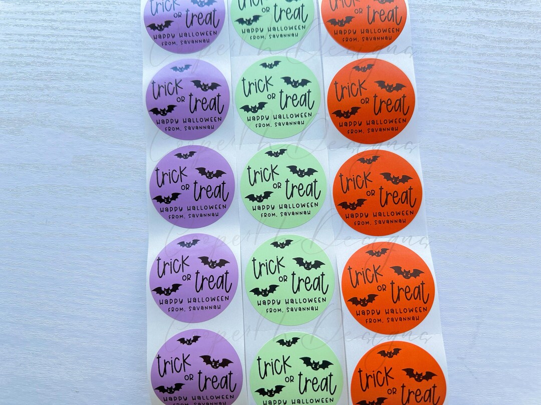 Custom Halloween Stickers | Halloween Stickers | Trick or Treat ...