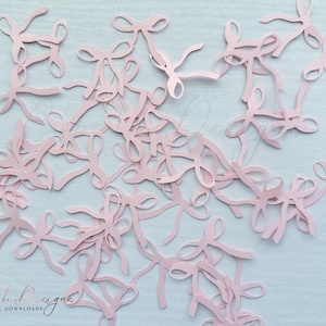 Pink Bow Confetti, She's Tying the Knot Bachelorette, Coquette Bridal ...