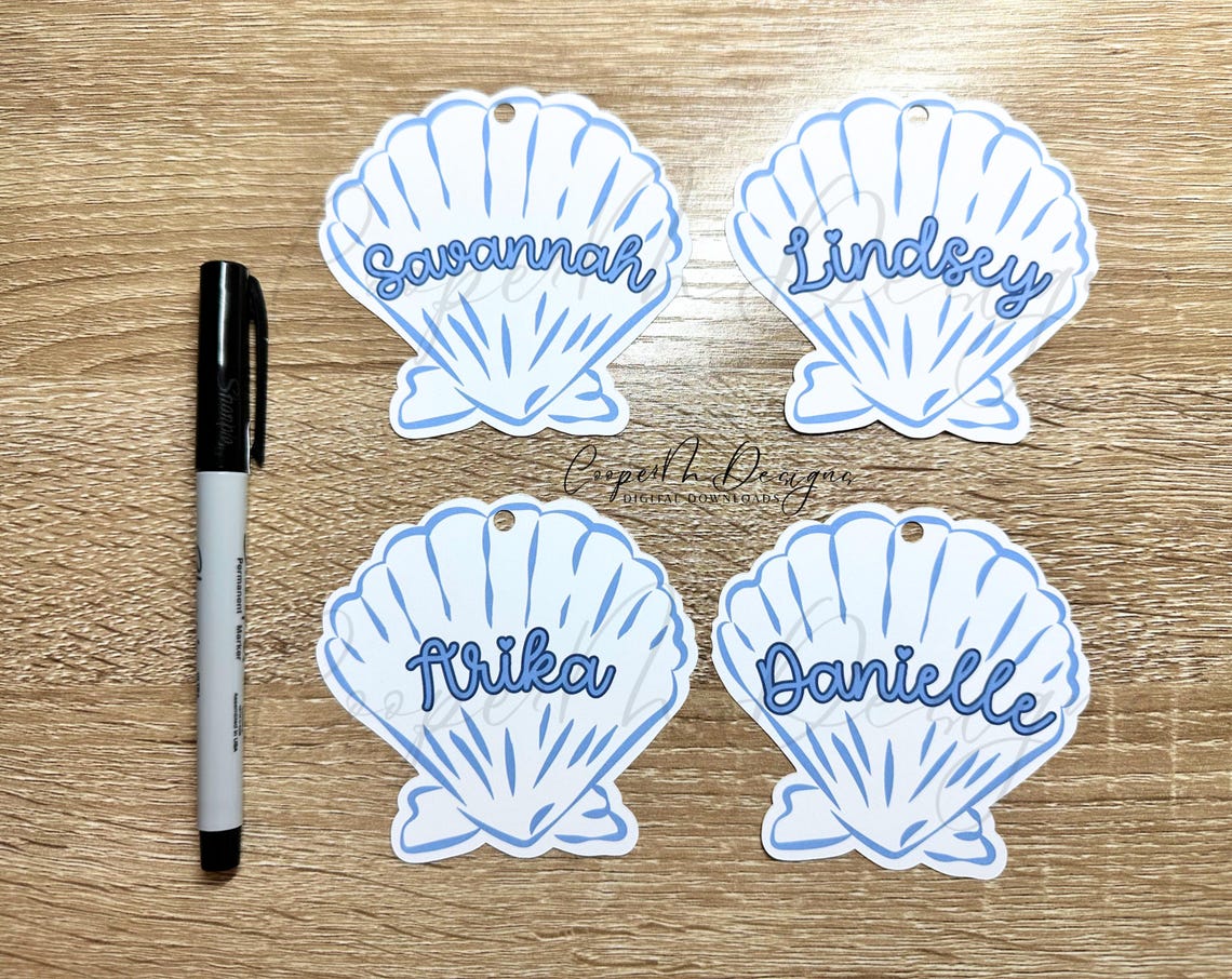 Toast on the Coast, Sea Shell Name Tag, Coastal Cowgirl, Bachelorette ...
