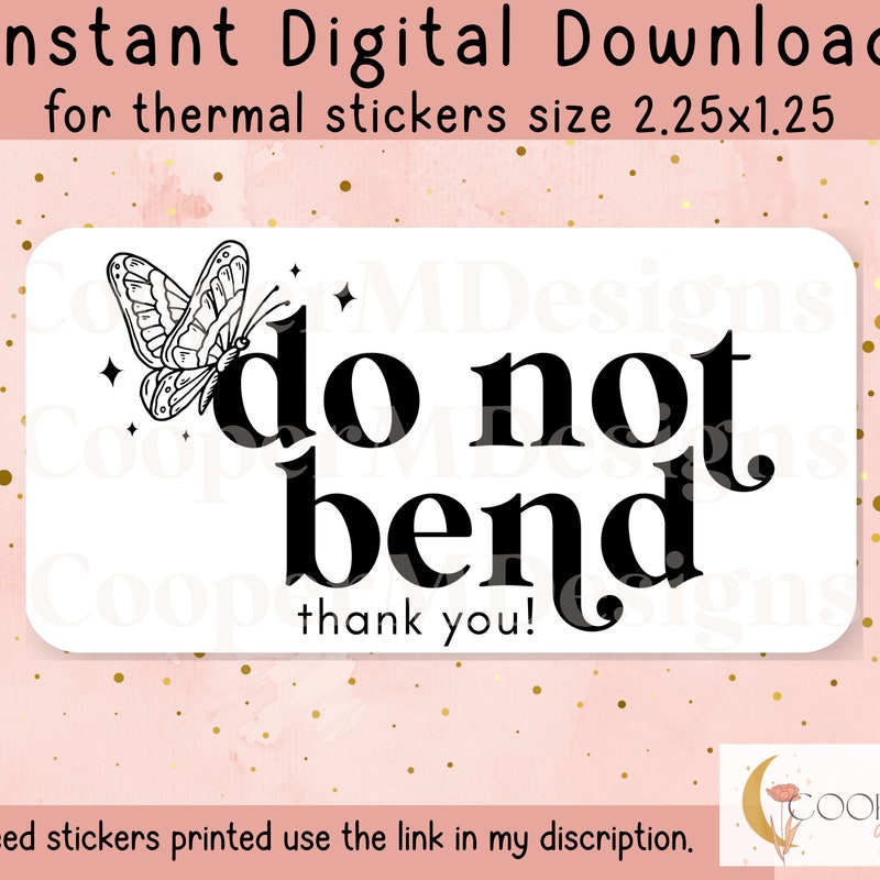 Do Not Bend Labels - Etsy