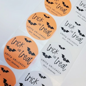 Personalized Halloween Stickers, Custom Halloween Goody Bag Label, Kids ...