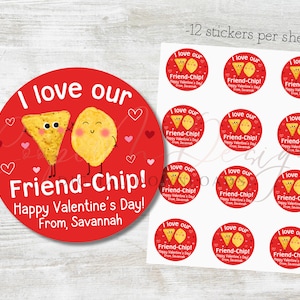 Custom Happy Valentine's Day Stickers | Chip Valentine Sticker | Kids ...