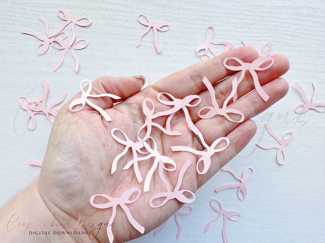 Pink Bow Confetti, She's Tying the Knot Bachelorette, Coquette Bridal ...