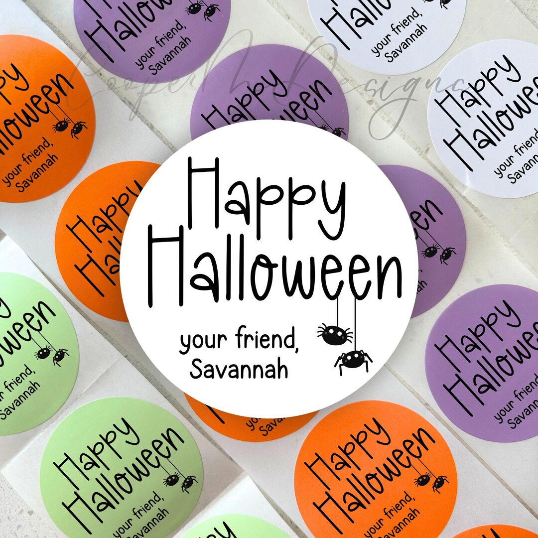 Trick or Treat Bag Stickers | Halloween Labels | Custom Halloween ...