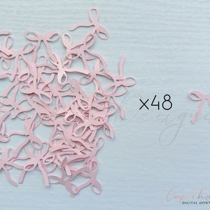 Pink Bow Confetti, She's Tying the Knot Bachelorette, Coquette Bridal ...
