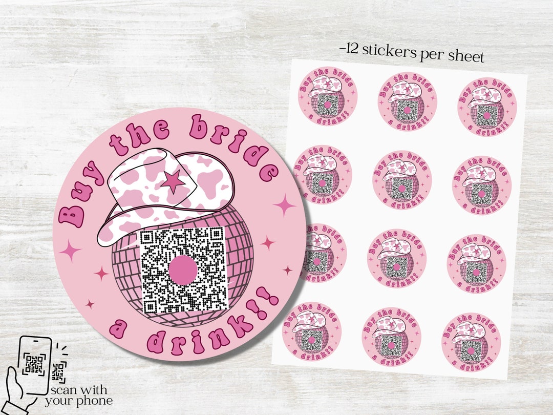 Buy the Bride a Drink Sticker | Venmo Sticker | Venmo QR Sticker ...
