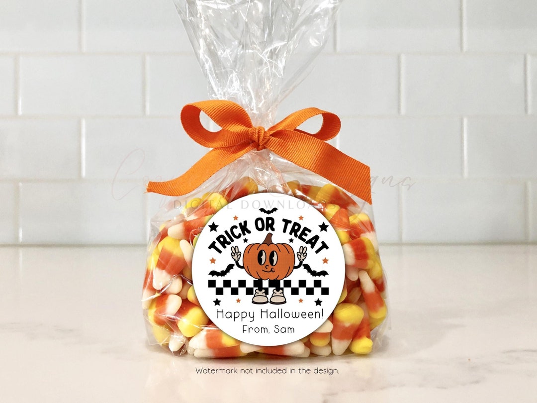 Trick or Treat Bag Stickers | Halloween Labels | Custom Halloween ...