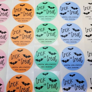Trick or Treat Bag Stickers | Halloween Labels | Custom Halloween ...