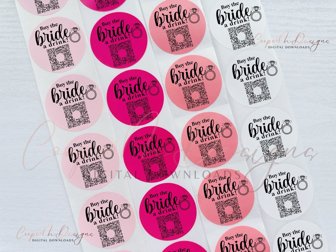 Buy the Bride a Drink Sticker | Venmo Sticker | Venmo QR Sticker ...