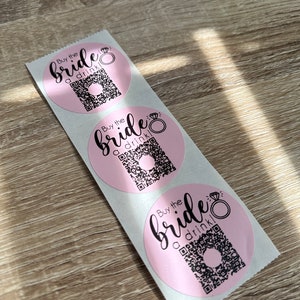 Buy the Bride a Drink Sticker, Bachelorette Party Favor, Venmo QR Code ...