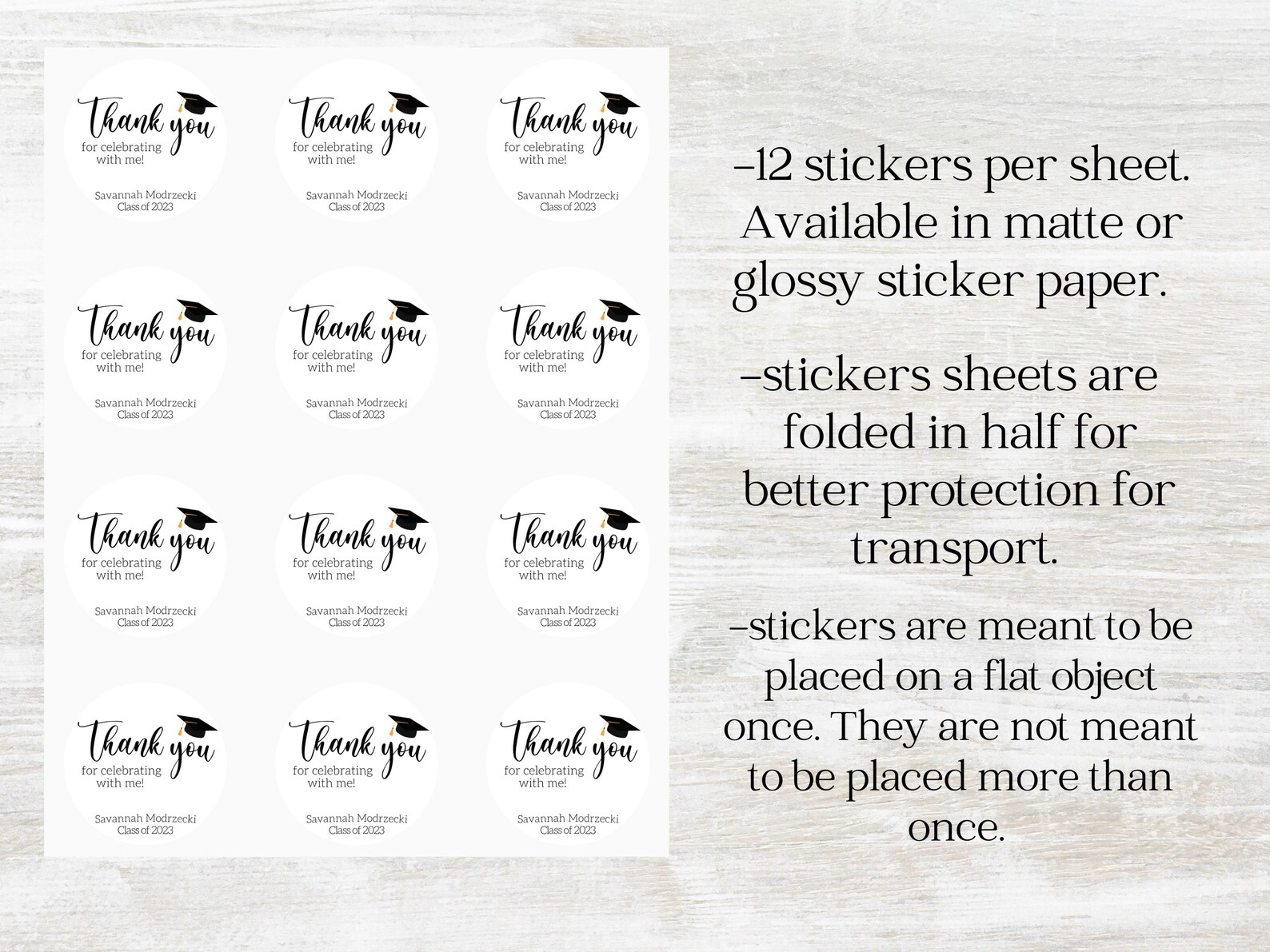 Thank You Graduation Stickers, Graduation Thank You, Graduation Label ...