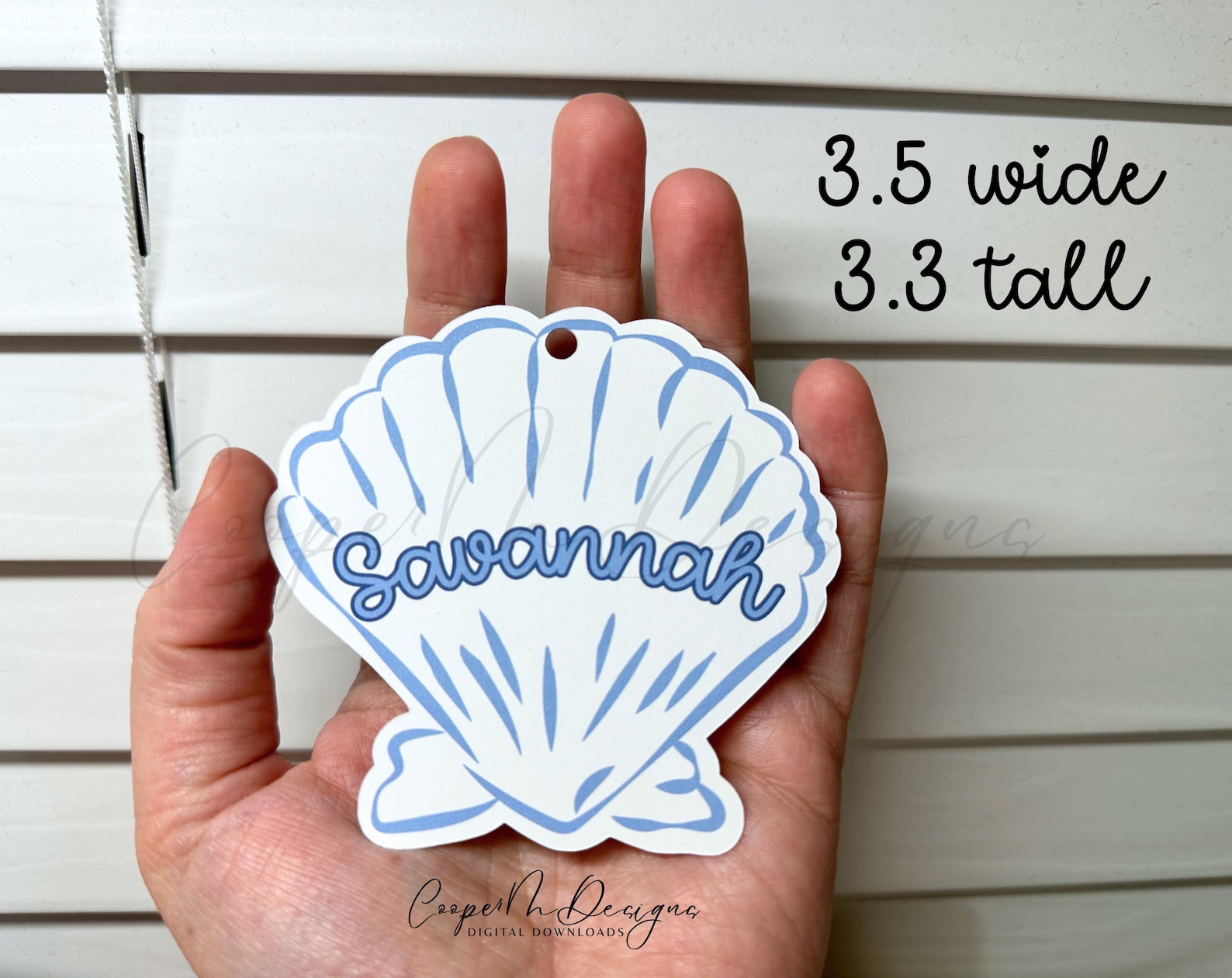 Seashell Bachelorette Gift Tag, Coastal Name Tag - Etsy