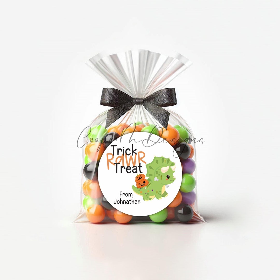 Trick or Treat Bag Stickers | Halloween Labels | Custom Halloween ...