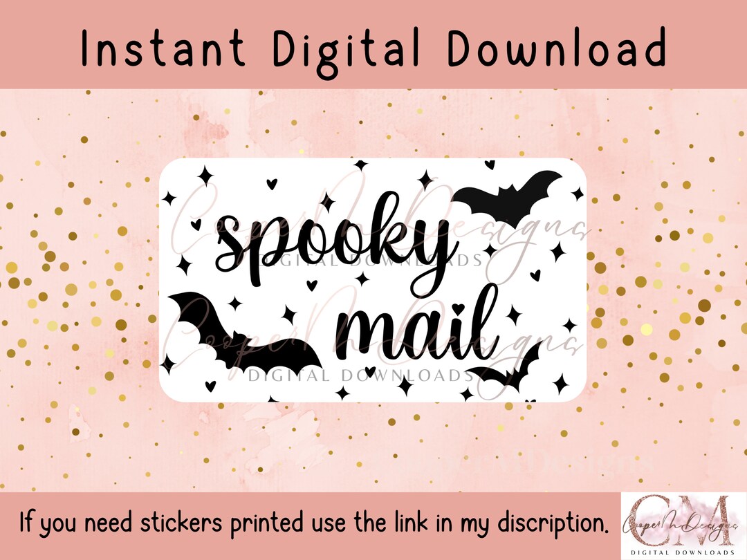 Spooky Mail Sticker PNG | Halloween Sticker Download | Spooky Sticker ...