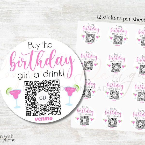 Stickers 21st Birthday Qr Code - Etsy